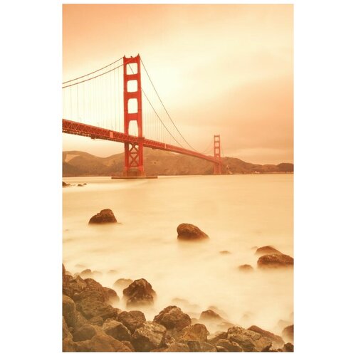 Постер на холсте Мост Золотые ворота в Сан-Франциско 40см. x 60см.