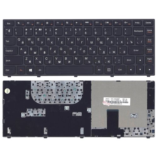 Клавиатура для ноутбука Lenovo 25202899 черная с рамкой