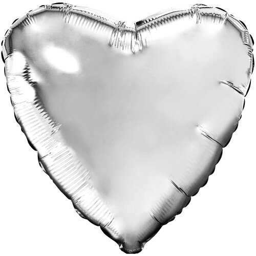 Набор воздушных шаров Agura Мини-сердце, серебро, 5 шт.