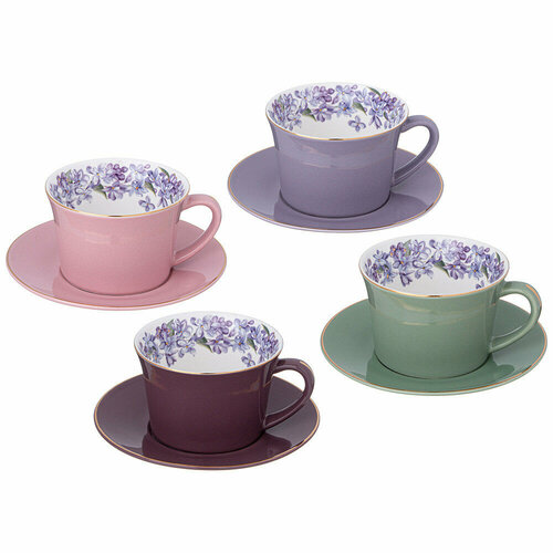 Чайный набор Lilac На 4 персоны 8 предметов, 250 мл