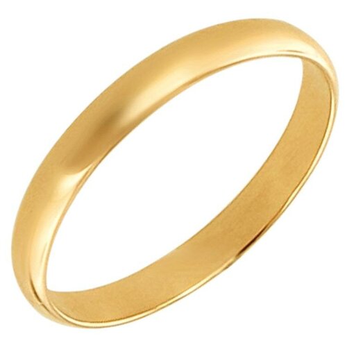 Кольцо обручальное Эстет, желтое золото, 585 проба, размер 16.5