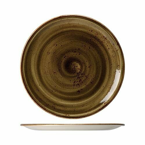 Тарелка мелкая "Крафт Браун", фарфор, диаметр 20, высота 2см, коричнев.