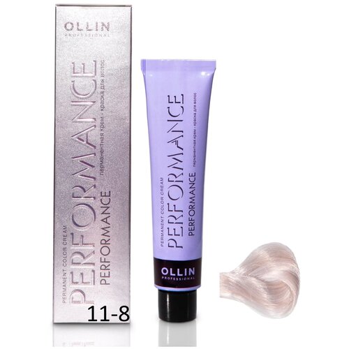 OLLIN Professional Performance перманентная крем-краска для волос, 11/8 специальный блондин жемчужный, 60 мл
