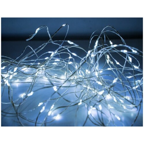 Гирлянда "Светлячки", LED-огни, серебристый провод, батарейки, Koopman International