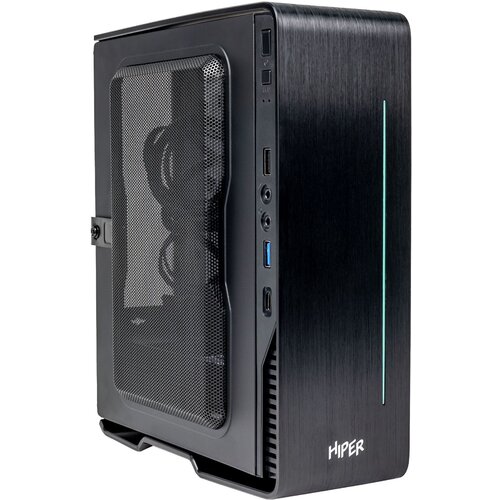 Корпус HIPER Vi7B черный 180W miniITX 1x92mm 2xUSB2.0 1xUSB3.0 audio bott PSU