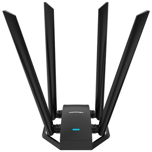 Выносной Wi-Fi адаптер, двухдиапазонный 2.4GHz/5.8GHz, 1300Mbps, 4 антенны по 6dBi, microUSB 3.0