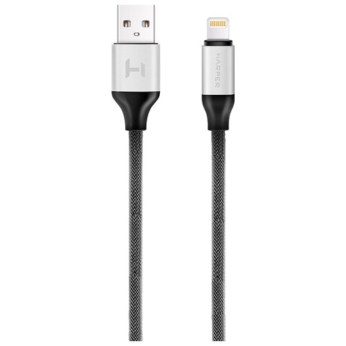 Кабель HARPER USB - Lightning (BRCH-510), 1 м, серебристый