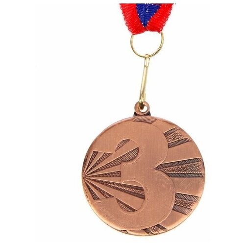 Медаль призовая, 3 место, бронза, d 4,5 см