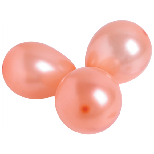 Воздушные шары 5" LETI, металл, в наборе 100 шт., цвет розовое золото