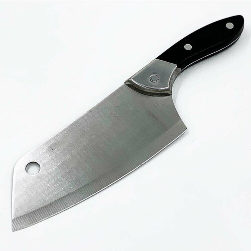 Нож топорик кухонный 6666 С01, длина лезвия 17см, общая длина 29см
