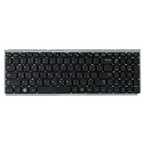 Клавиатура для ноутбука Samsung rc508, rc510, rc520, rv509, rv511, rv513, rv515, rv518, rv520, np-rv509, r509, rv711, rv720, черная без рамки