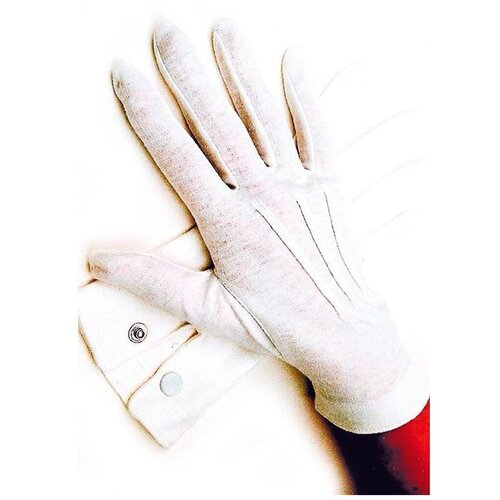 Перчатки белые короткие (4715) 35 см