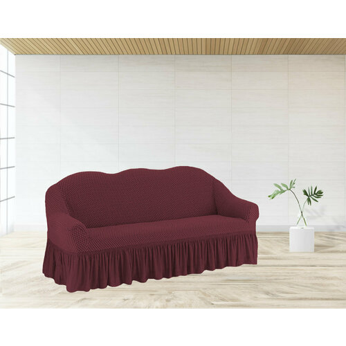 KARTEKS Чехол на диван Kayla цвет: бордовый (185 см)