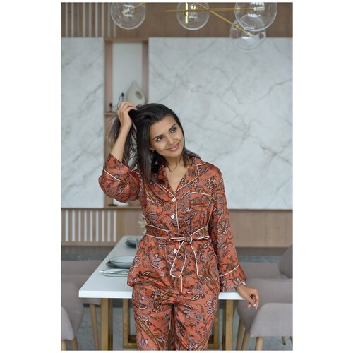 Пижама Pijama Story, размер M, коричневый