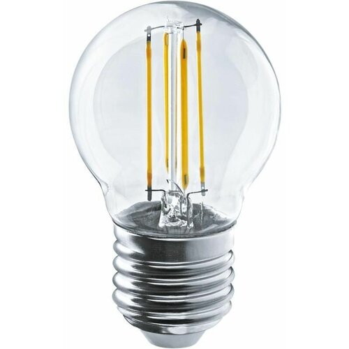 Лампа светодиодная филаментная 80 881 OLL-F-G45-08-230-4K-E27 8Вт шар прозрачная 4000К нейтр. бел. E