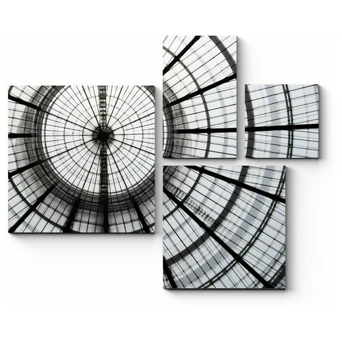 Модульная картина Круглый стеклянный потолок 182x152