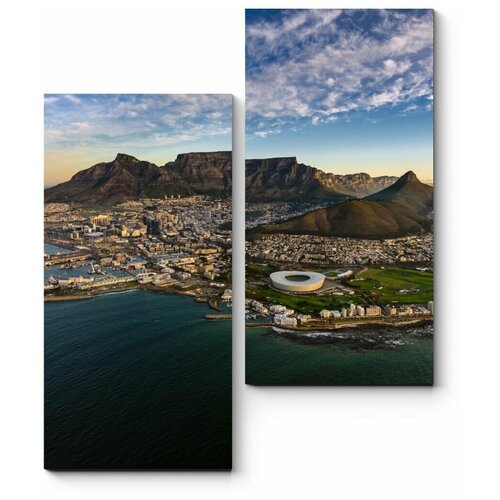 Модульная картина Потрясающая панорама Кейптауна 80x100