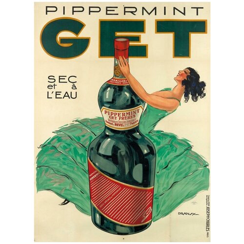 Постер / Плакат / Картина Рекламный плакат - Классический ликер Peppermint Get 90х120 см в подарочном тубусе