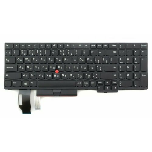 Клавиатура для Lenovo ThinkPad Edge L590 черная с черной рамкой со стиком