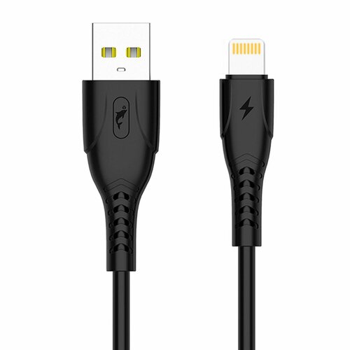 Дата-кабель USB универсальный Lightning SKYDOLPHIN S08L (черный)