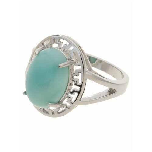 Кольцо помолвочное Lotus Jewelry, амазонит, размер 20, голубой