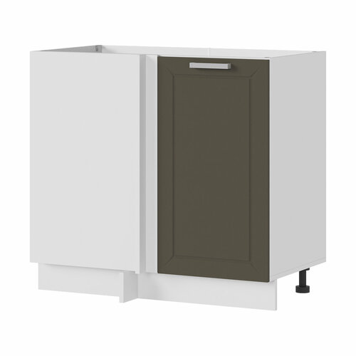 Кухонный модуль, без столешницы, напольный, ШНУ1000, Белый / Альфа Холст вулкан