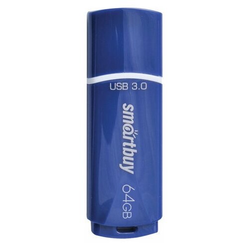 Комплект 3 шт, Флеш-диск 64 GB SMARTBUY Crown USB 3.0, синий, SB64GBCRW-Bl