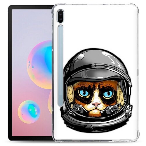 Чехол задняя-панель-накладка-бампер MyPads кот космонавт для Samsung Galaxy Tab S6 10.5 SM-T860/T865 противоударный