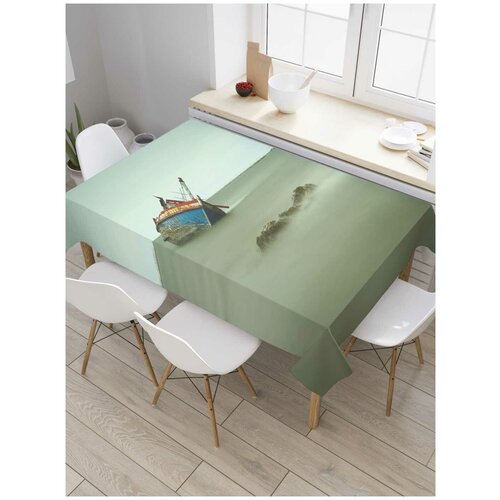Скатерть прямоугольная JoyArty на кухонный стол "Крушение корабля" из оксфорда, 120x145 см