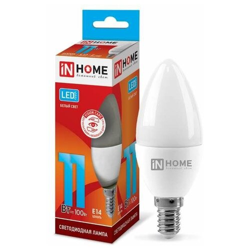 Лампа светодиодная LED-СВЕЧА-VC 11Вт 230В E14 4000К 990лм IN HOME 4690612020471 (5шт. в упак.)