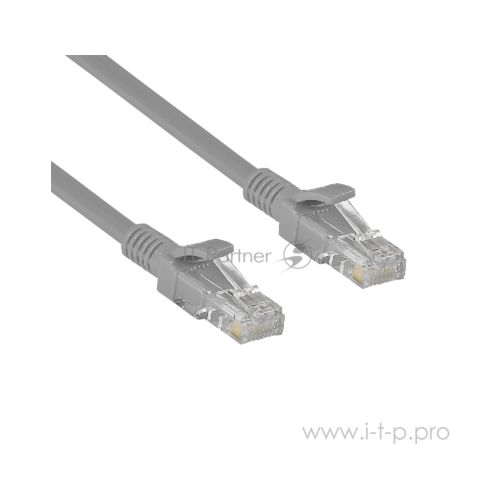 Патч-корд Exegate UTP-RJ45-RJ45-5e-CU-30M-GY, Utp, cat.5e, 30м, медь, серый Ex282019rus