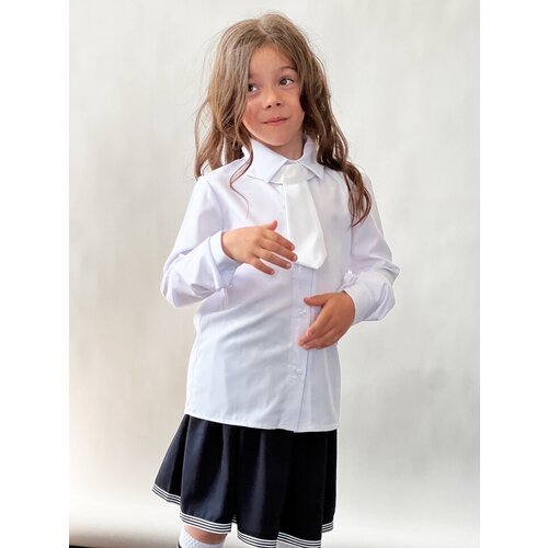 Школьная блуза Бушон, размер 134, белый