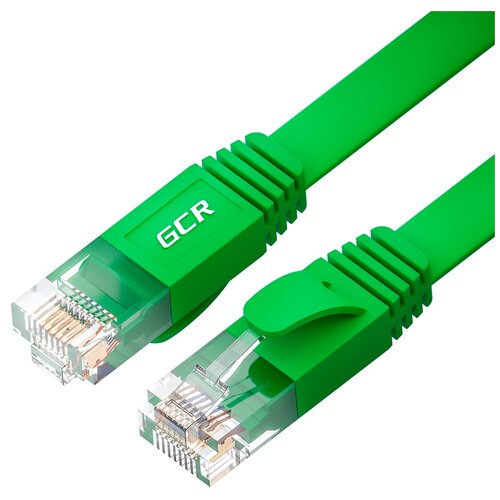 Патч-корд GCR RJ-45(M) - RJ-45 (M) (GCR-LNC65), 15 м, зеленый