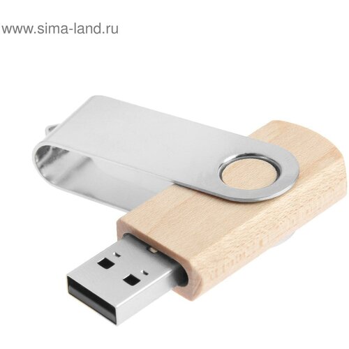 Флешка E 788, 32 ГБ, USB2.0, чт до 25 Мб/с, зап до 15 Мб/с, деревянная (1шт.)