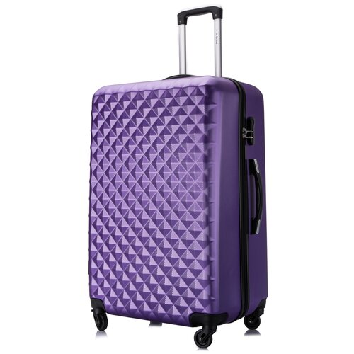 Умный чемодан L'case 4098, 102 л, размер L, фиолетовый