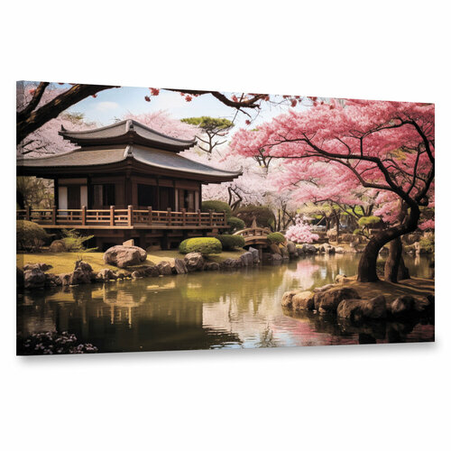 Интерьерная картина 100х60 "Японский сад"