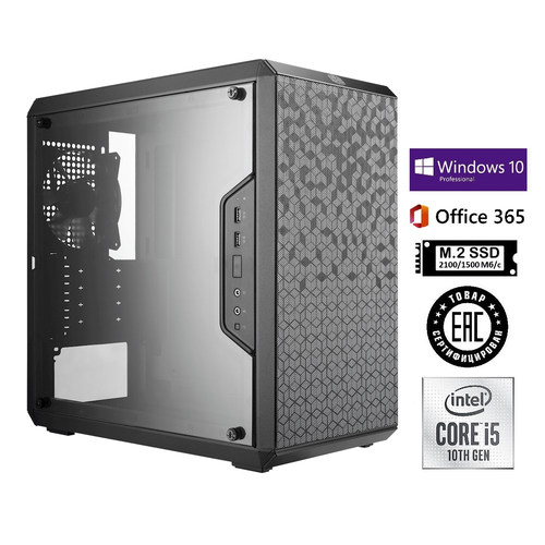 Системный блок SH-Intel Core i5-10400F/H510/DDR4 16Gb/SSD M.2 500Gb/GTX730 4Gb/Cooler Master Q300L-Black