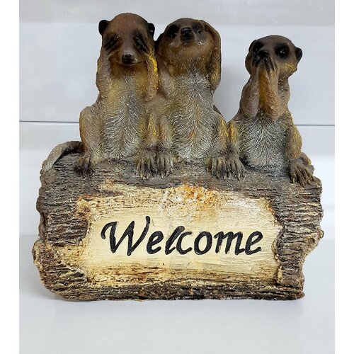 Статуэтка в прихожую Welcome, не вижу, не слышу, не скажу