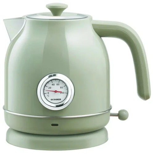 Чайник с датчиком температуры Qcooker Retro Electric Kettle 1.7L (Green/Зеленый) RU
