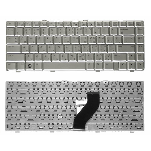 Клавиатура для ноутбука HP AEAT5U00010 серебристая без рамки, плоский Enter