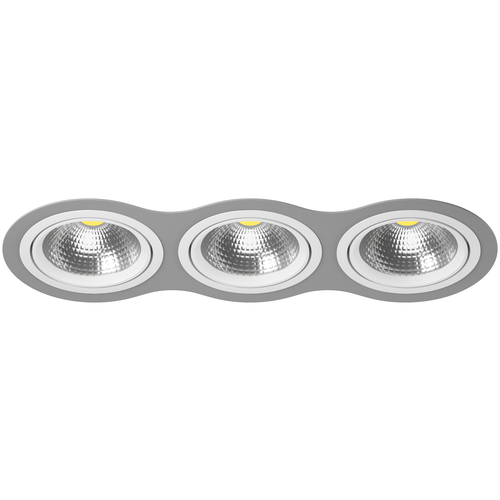 Светильник Lightstar Intero 111 i939060606, GU10, 150 Вт, 3 лампы, 4000, нейтральный белый, цвет арматуры: серый, цвет плафона: белый