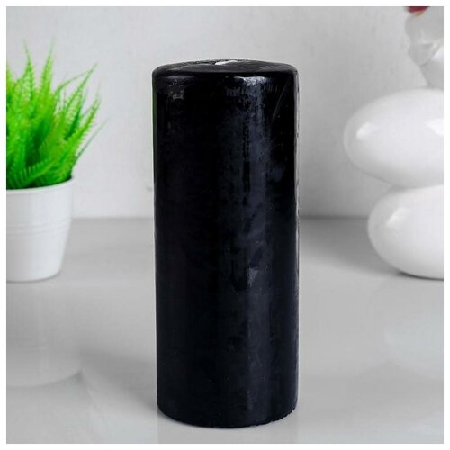 Свеча - цилиндр, 8х20 см, 90 ч, 795 г, черная