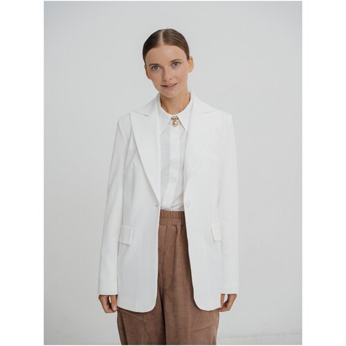 Пиджак Модный Дом Виктории Тишиной, размер 50, белый
