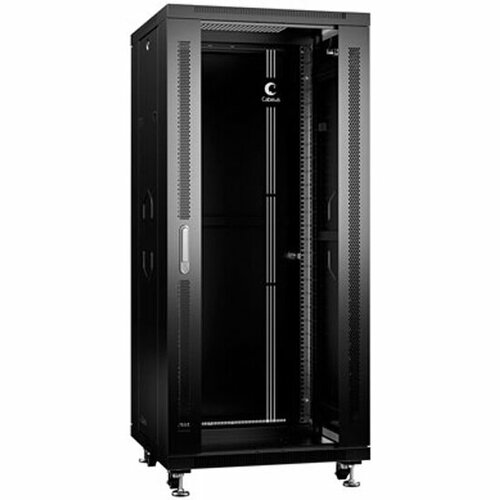 Шкаф серверный Cabeus SH-05C-27U60/60-BK 27U 600мм дверь стекло, черный