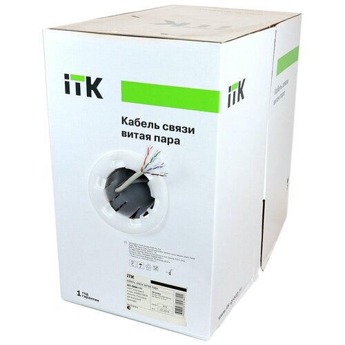 Кабель ITK UTP Cat 6 LC1-C604-111, 20 м, серый