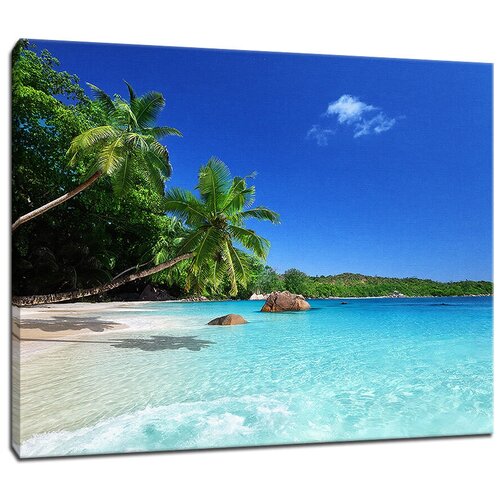 Картина Уютная стена "Тропический курорт с голубой водой" 80х60 см