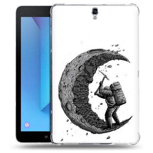 Чехол задняя-панель-накладка-бампер MyPads камненная луна для Samsung Galaxy Tab S3 9.7 SM-T820/T825 противоударный
