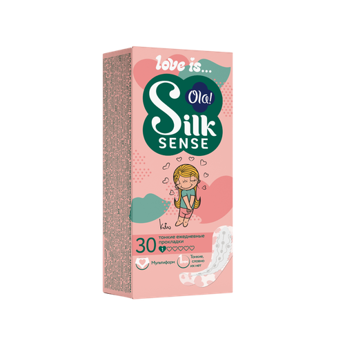 Ола (Ola!) Silk Sense Teens Light Прокладки ежедневные стринг-мультиформ микс 30 шт.