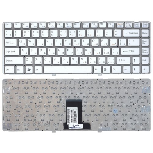 Клавиатура для ноутбука Sony Vaio VPCEA3M1E/P белая без рамки