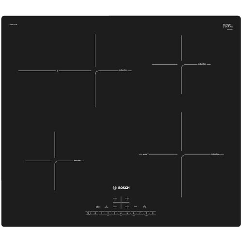 Индукционная варочная панель BOSCH PUF611FC5E, цвет панели черный, цвет рамки черный
